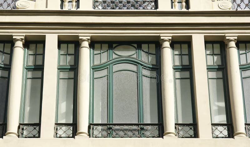 Window with Column on the Facade of a Building on Via Layetana in ...