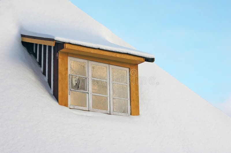 Window covered by snow stock photo. Image of wall, broken - 29124304