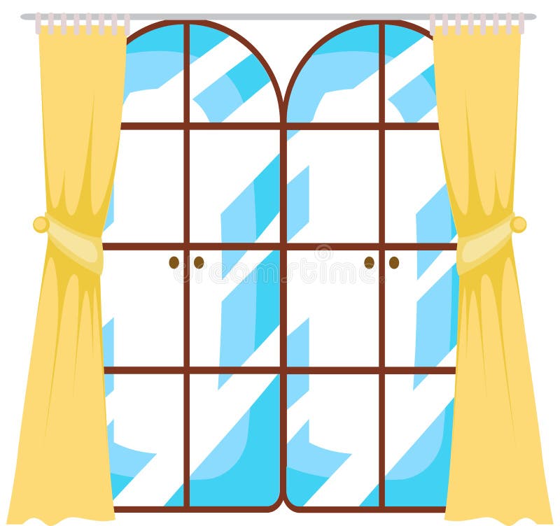 Cartoon wooden windows stock vector. Illustration of construction - 8937875