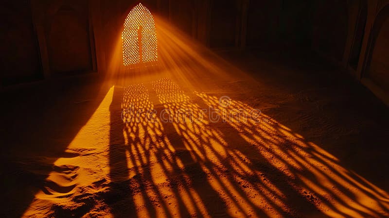 A Window in a Dark Room with Sunlight Coming through it Stock Image ...