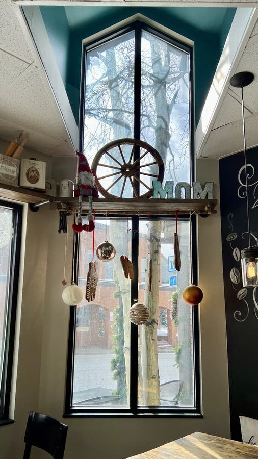 Cafe Decorations in the Interior Stock Image - Image of decor, glass ...