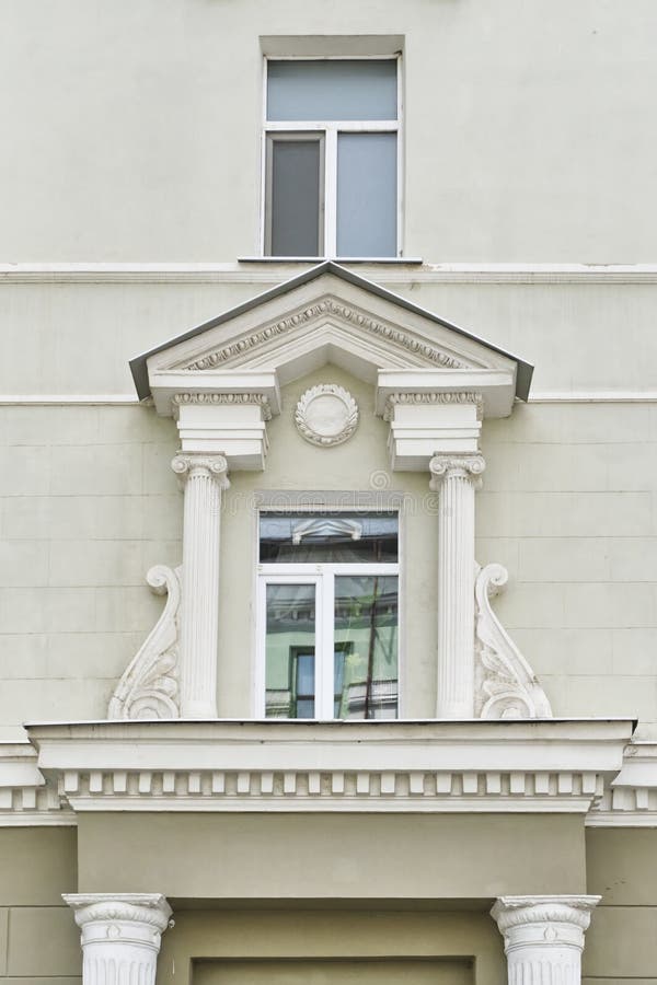 A Window in a Residential Building Decorated in the Neoclassical Style ...