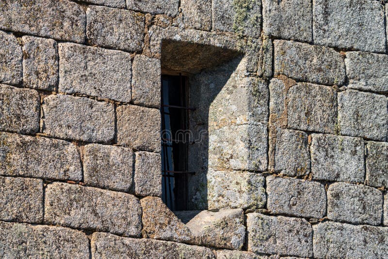 Window in the castle wall stock photo. Image of stone - 102961444