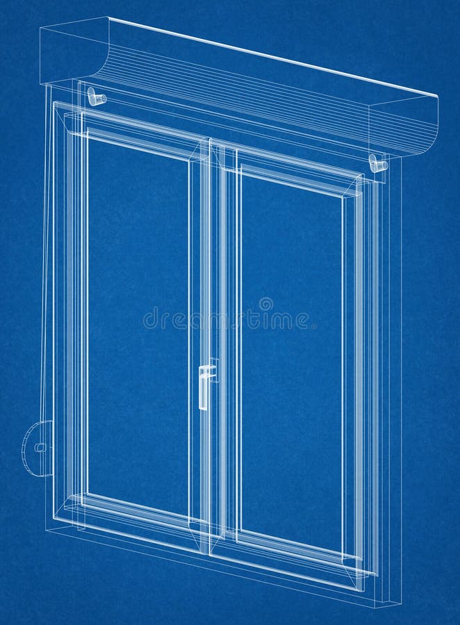 Window Design Architect Blueprint Stock Illustration - Illustration of ...