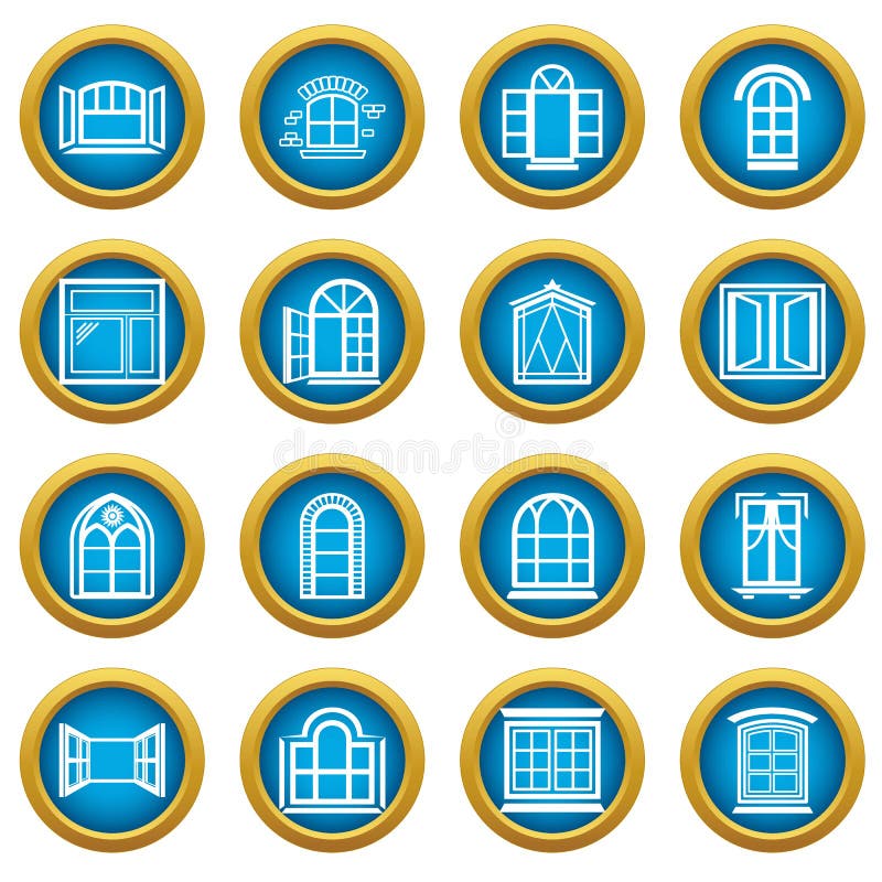 Window Design Icons Set Simple Style Stock Illustrations – 1,612 Window ...