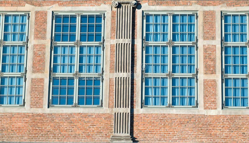 Detail of a Tenement, an Urban Residential Brick Building Stock Image ...