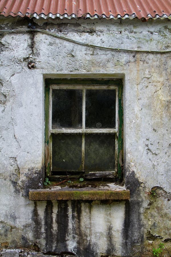 Window of Dilapidated House in Rotten Frame Stock Photo - Image of ...