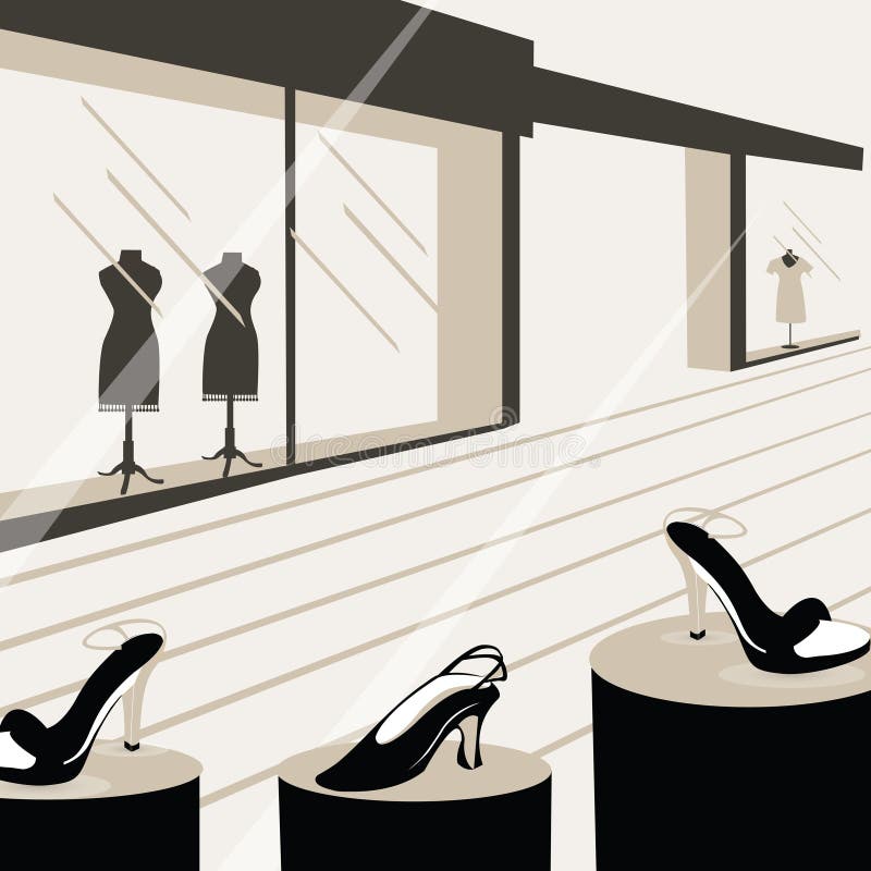 Window display stock illustration. Illustration of digitally - 16320405