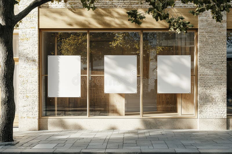 A Window Display with an Unmarked Sign, Suitable for Acting As a ...