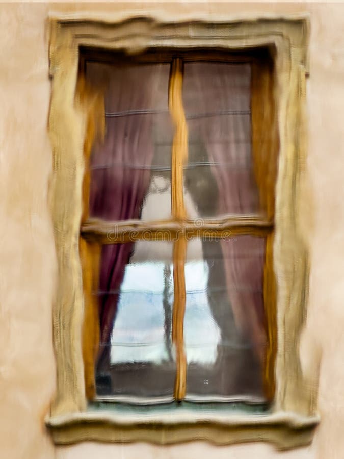 Window Distortions through Old Glass Stock Photo - Image of ripple ...
