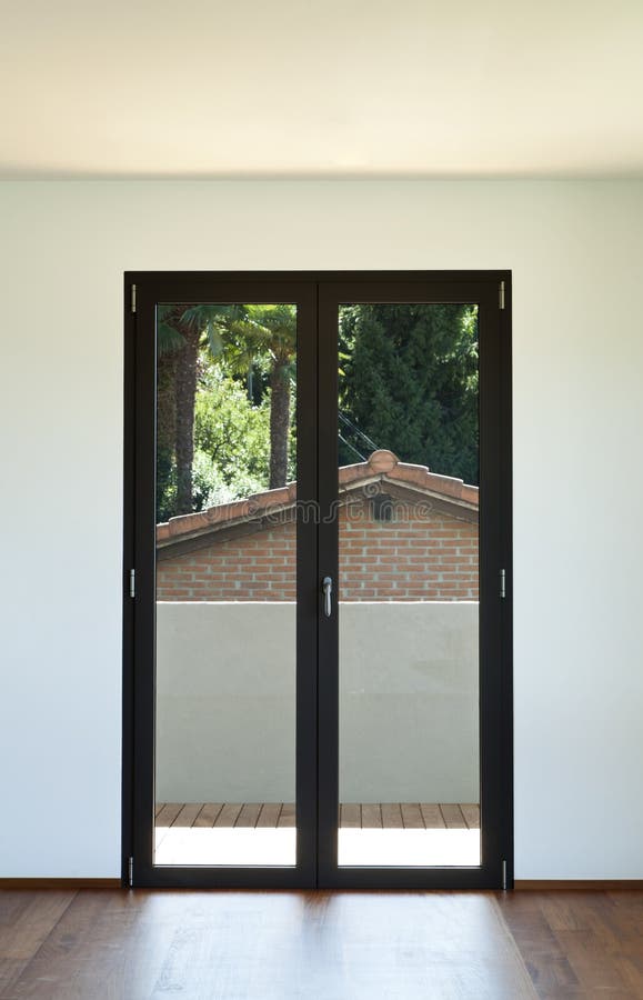 Window door stock image. Image of parquet, hardwood, indoor - 21490623