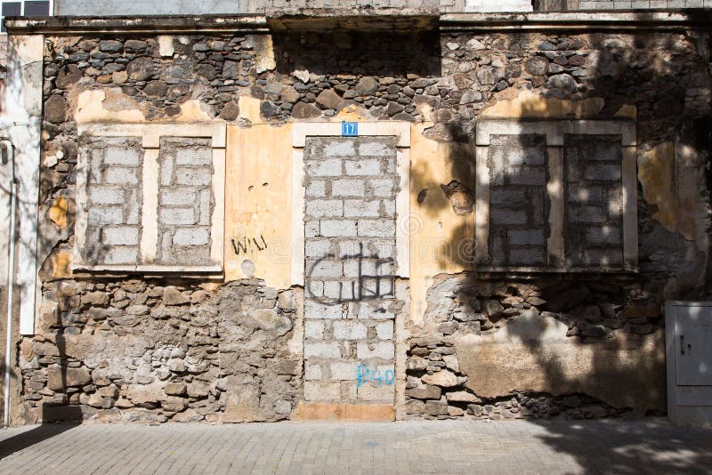 Door of the Old Abandoned House Stock Image - Image of glass, wood ...