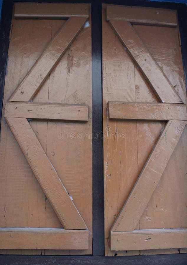 Window Door Old Model Door with Coffee Colour Background Stock Photo ...