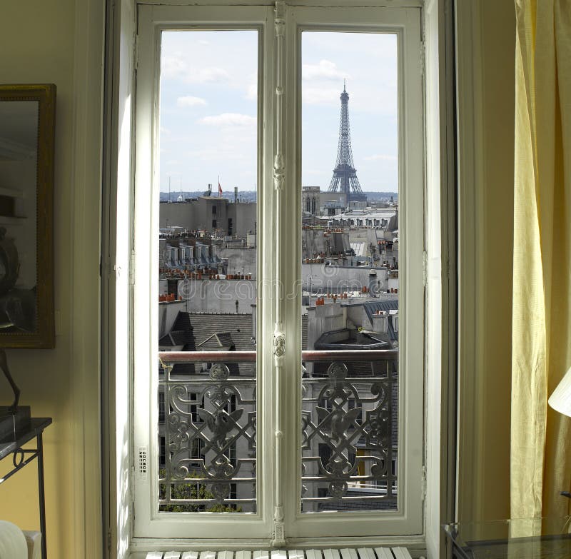 Window with Eiffel Tower in Paris Stock Photo - Image of eiffel ... Window with Eiffel Tower in Paris Stock Photo - Image of eiffel ...