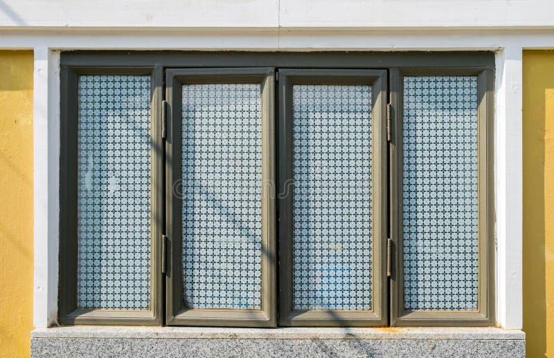 Window Elegance Vintage Style On Wall Stock Image - Image of antique ...