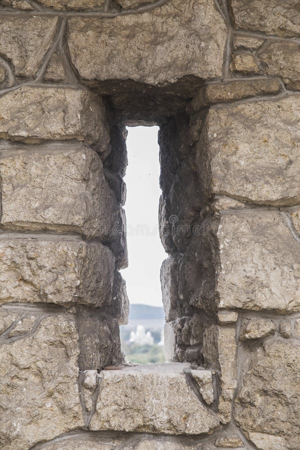 Window Embrasure in an Old Abandoned Fortress Stock Image - Image of ...