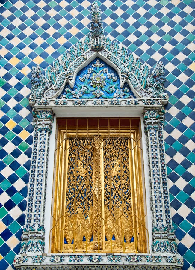 Window at Emerald temple stock image. Image of east, native - 33476631