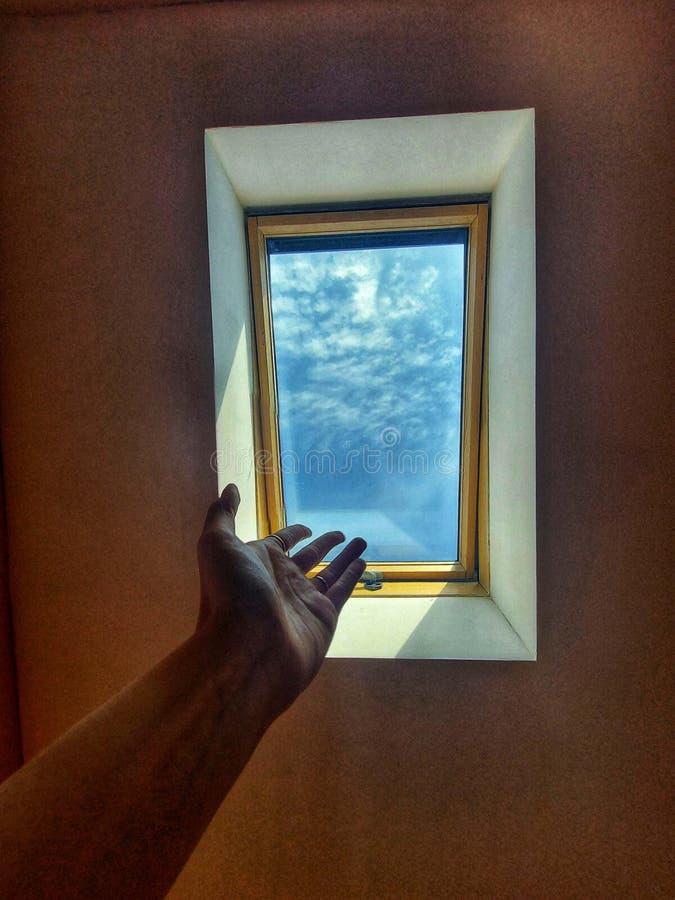 The window faces the sky stock image. Image of wall - 226646061