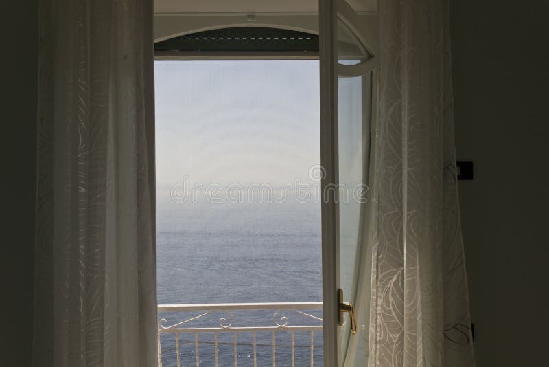 Window facing the sea stock image. Image of europe, looking - 47097001