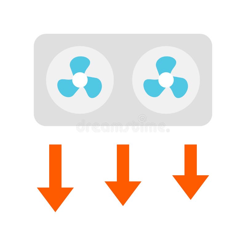 Window Fan Vector Illustration, Isolated Filat Style Icon Stock Vector ...