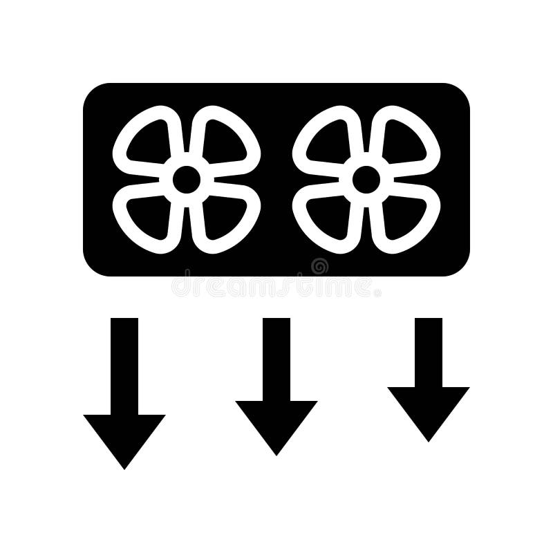 Window Fan Vector Illustration, Isolated Solid Style Icon Stock Vector ...