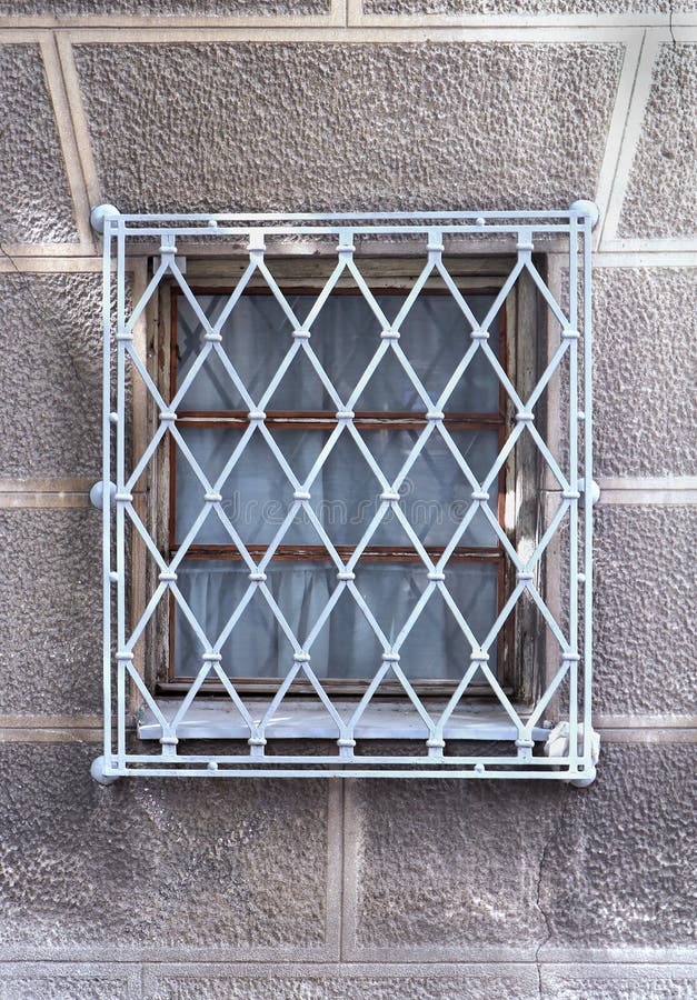 Old window metal fence stock photo. Image of ancient - 168153462