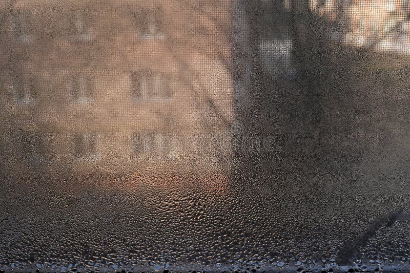 The Window is Fogged Up. Wet Glass Stock Image - Image of moist ...