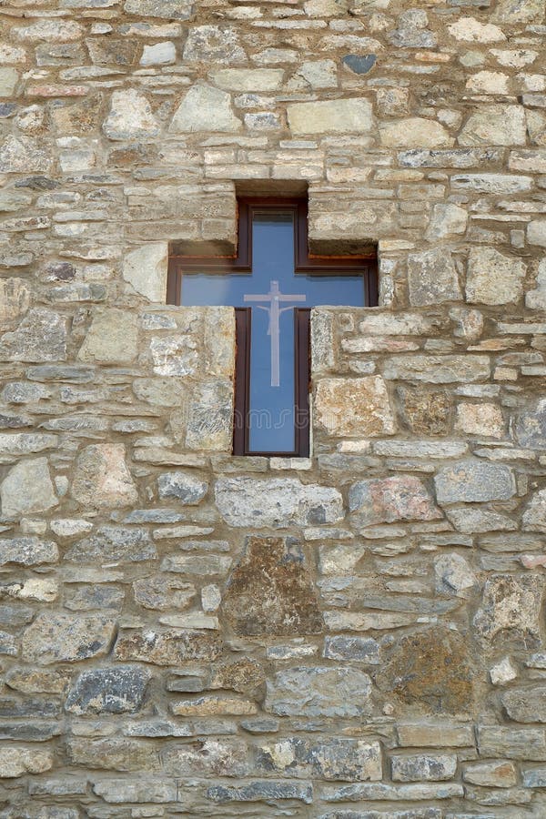 Window in the Form of a Cross. Stock Photo - Image of religion, facade ...