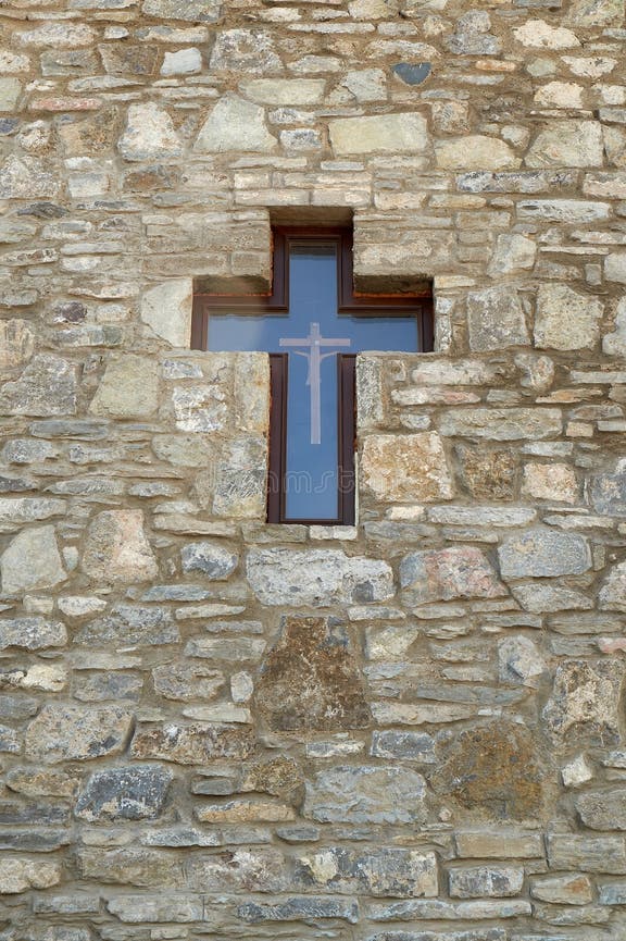 Window in the Form of a Cross. Stock Photo - Image of religion, facade ...