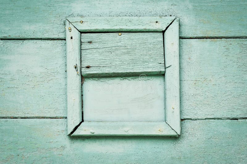 Window Frame of Blue Wood Panels Stock Photo - Image of background ...