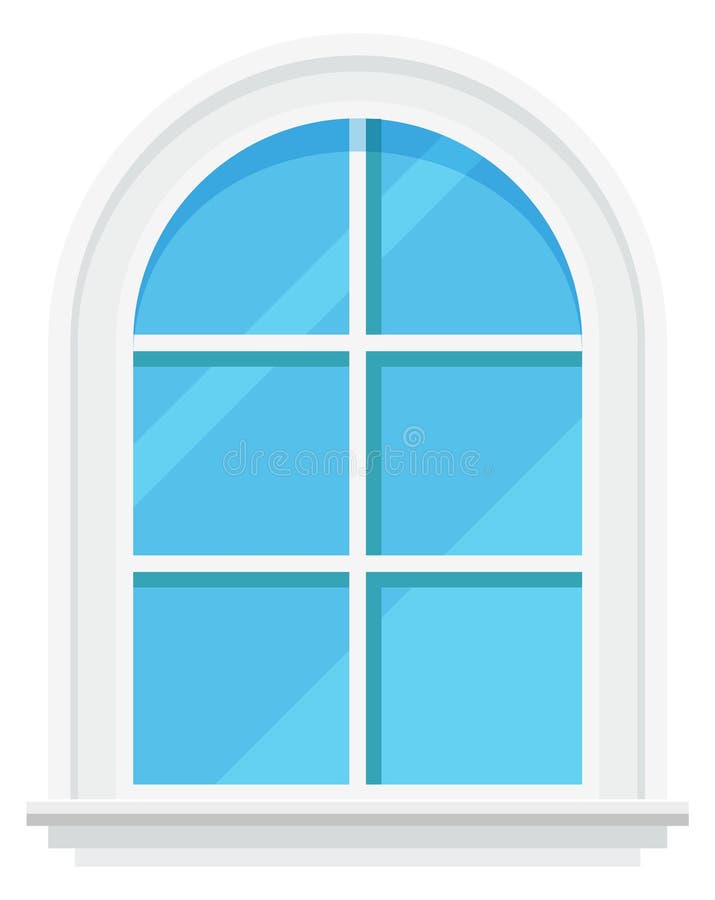 Window Frame with Clean Glass. Interior or Exterior Architectural ...