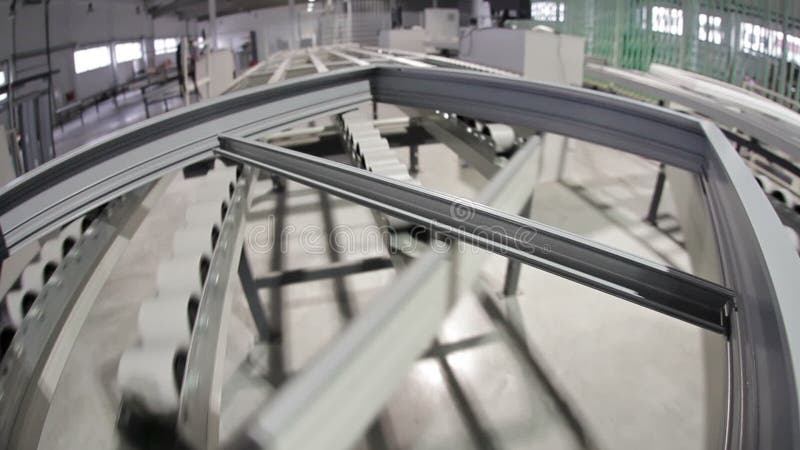 Window Frame on Conveyor Belt Stock Footage - Video of equipment ...