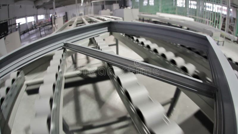 Window Frame on Conveyor Belt Stock Footage - Video of equipment ...