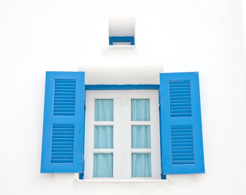 Door and Window Frame in Greek Style on White Back Stock Image - Image ...