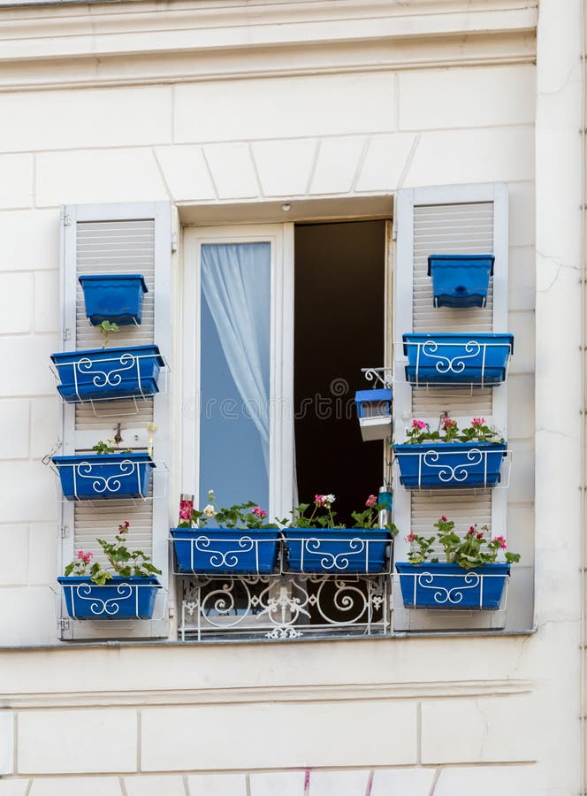 Window Frame of House with Beautiful Flowers Stock Image - Image of ...