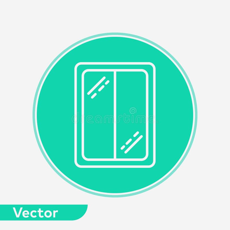 Window Frame Vector Icon Sign Symbol Stock Vector - Illustration of ...