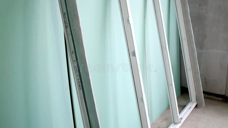 Window Frame with Insulation Tape Glued Around Stock Video - Video of ...