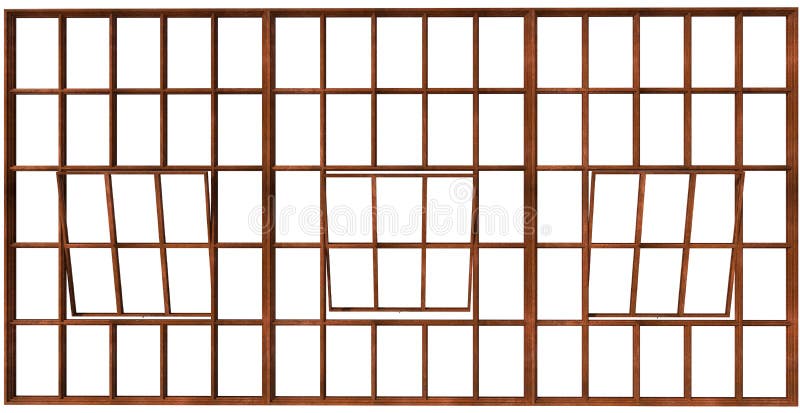 Window frame. 3D render stock illustration. Illustration of cutout ...