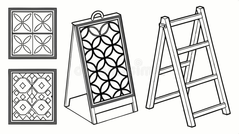 Window Frame Pattern, Architectural Detail and Design Element Vector ...