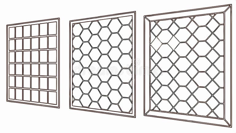 Window Frame Pattern, Architectural Element, Decorative Screen Vector ...
