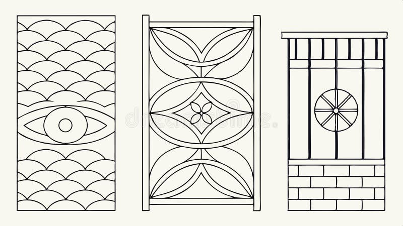 Window Frame Patterns, Decorative Architectural Design Elements in ...