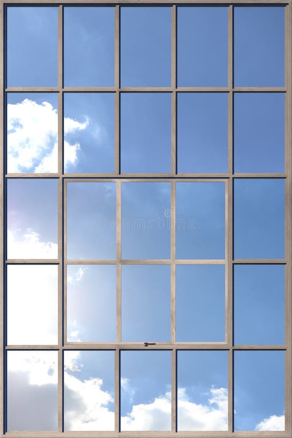 Window frame. 3D render stock illustration. Illustration of house ...