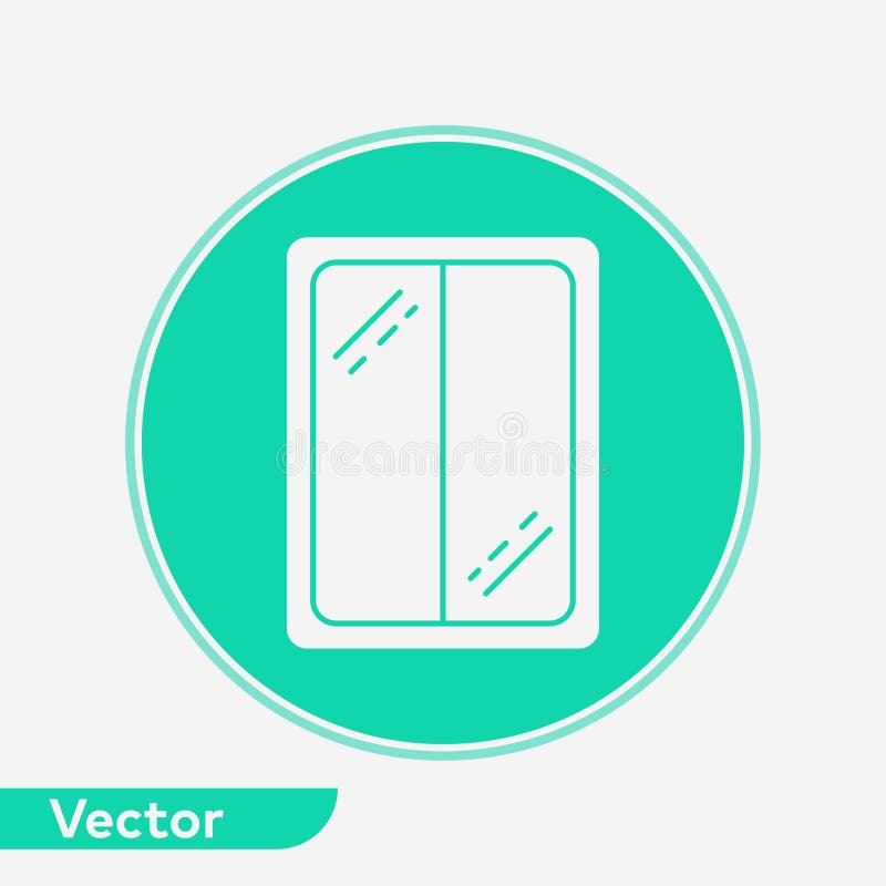 Window Frame Vector Icon Sign Symbol Stock Vector - Illustration of ...