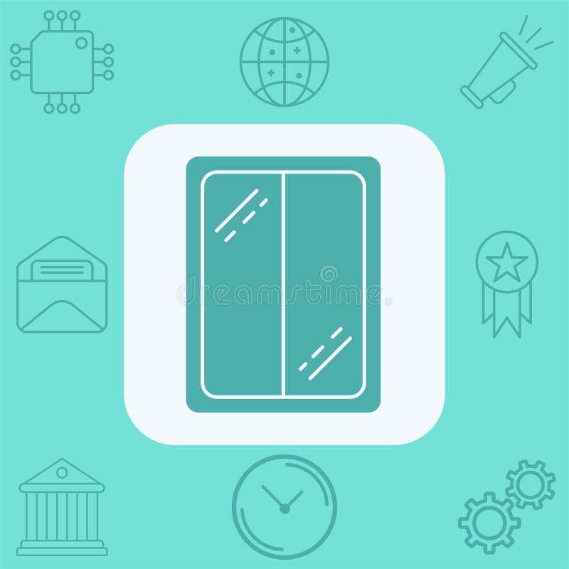Window Frame Vector Icon Sign Symbol Stock Illustration - Illustration ...