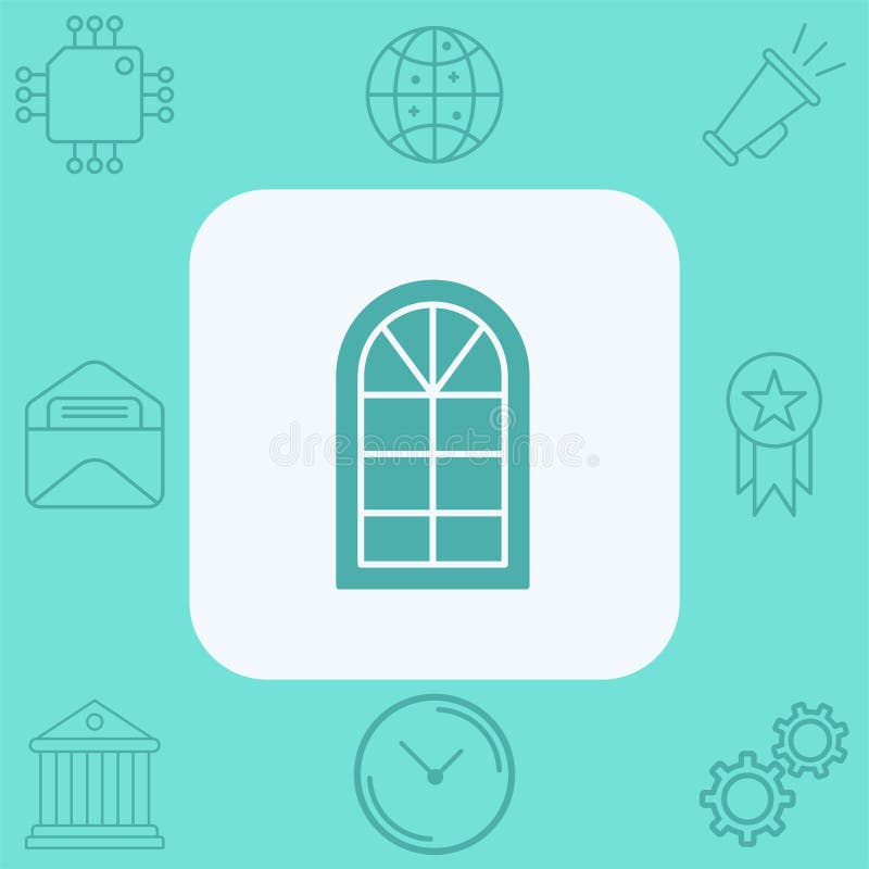 Window Frame Vector Icon Sign Symbol Stock Illustration - Illustration ...