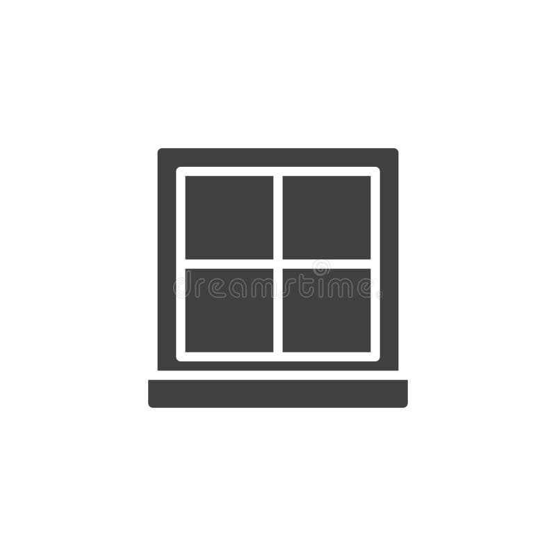 Window frame outline icon stock vector. Illustration of design - 131567468