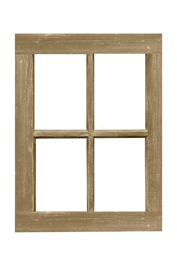 Window Frame Isolated on White Background Stock Image - Image of ...