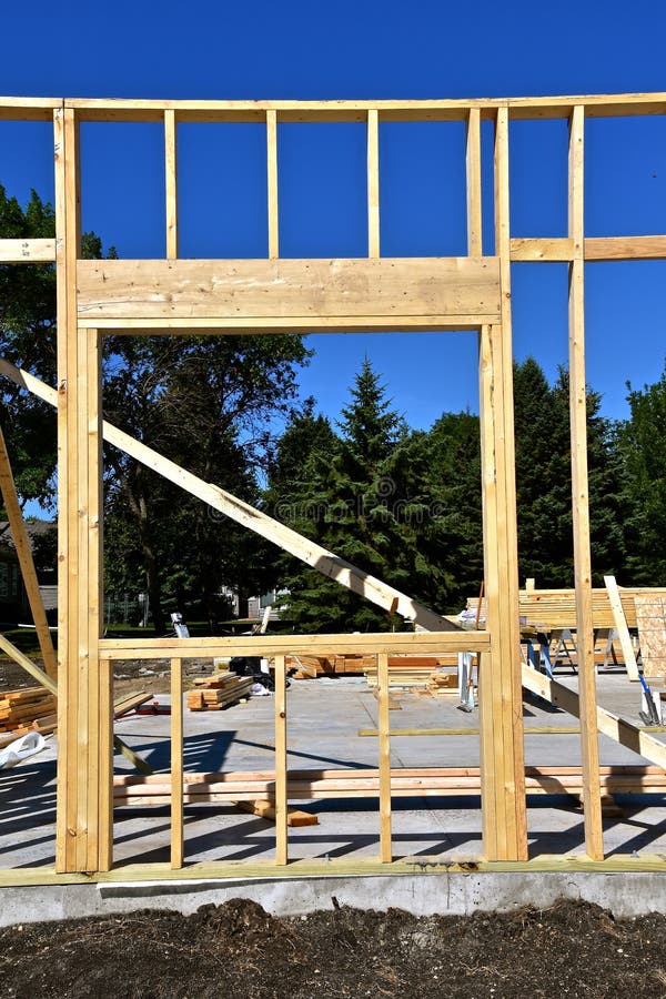 Window Framed at a Construction Site Stock Image - Image of carpenter ...