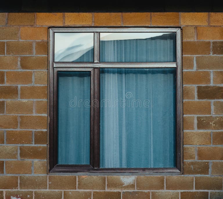Window front view stock photo. Image of building, window - 377398676