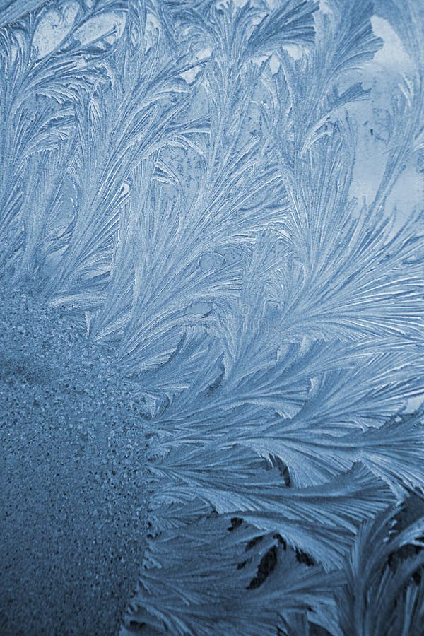 Window Frost Pattern on Glass Stock Photo - Image of freeze, icicle ...